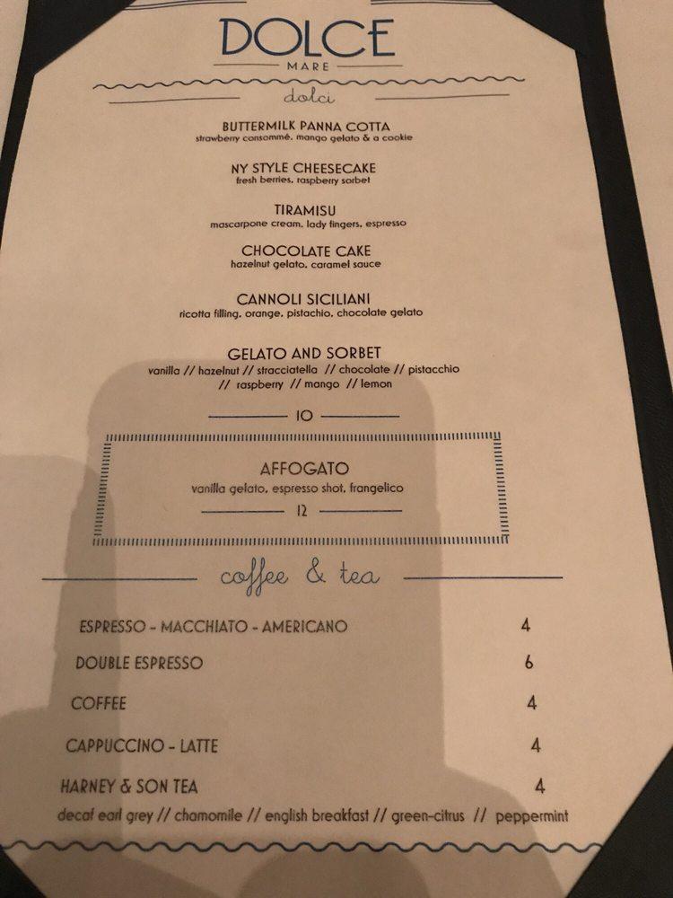 Menu at Linguini By The Sea restaurant, Atlantic City