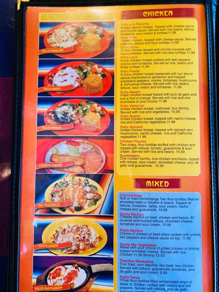 Menu at El Tarasco Mexican Restaurant, Shepherdsville
