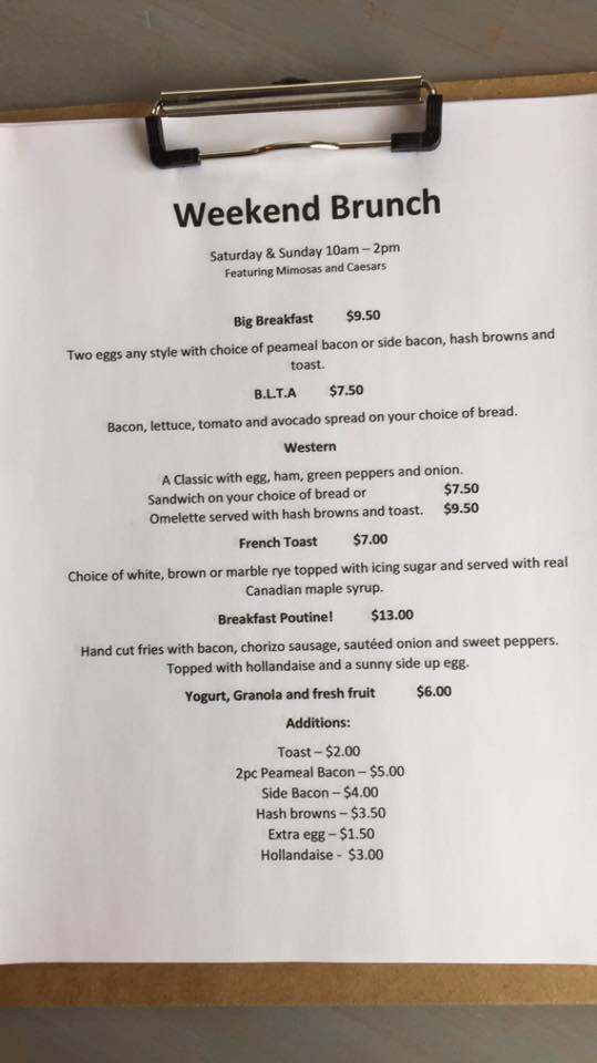 Menu at Harbour House Georgian Bay restaurant, Canada, Honey Harbour Rd
