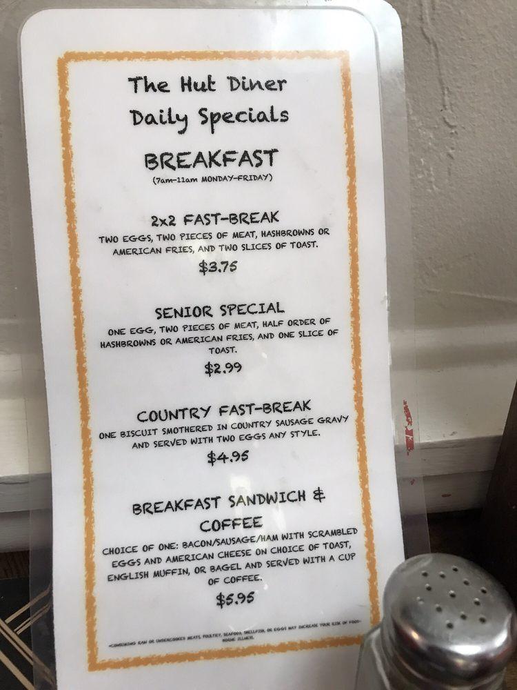 Menu at The Hut Diner restaurant, Redford Charter Township