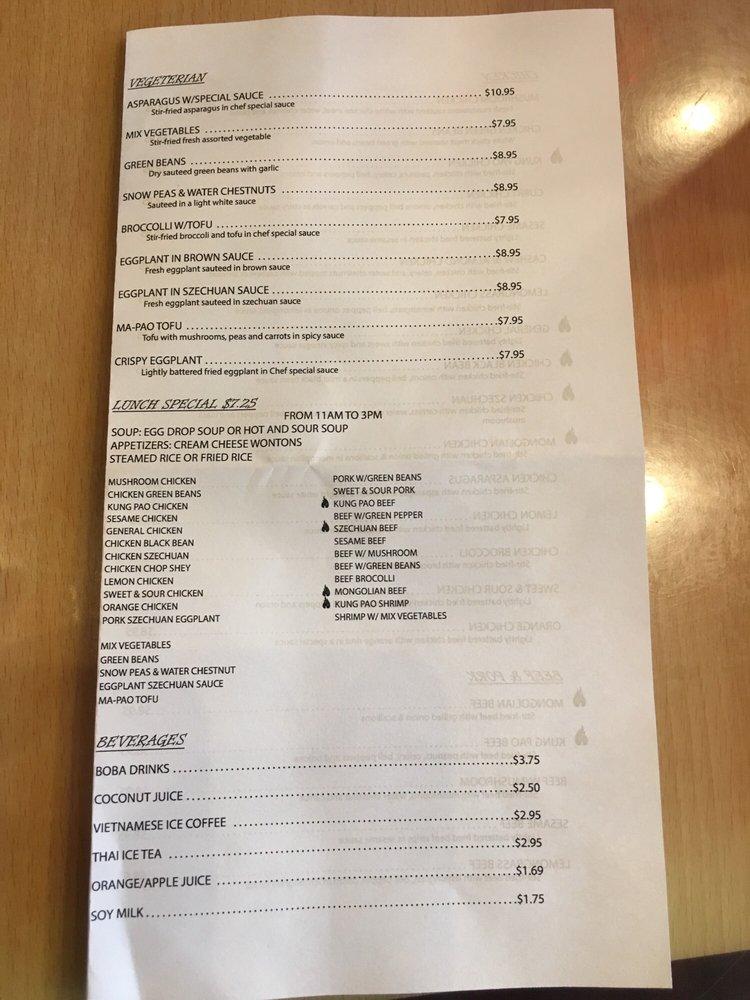 Menu at Phở Noodle restaurant, Reno, 465 S Meadows Pkwy #20