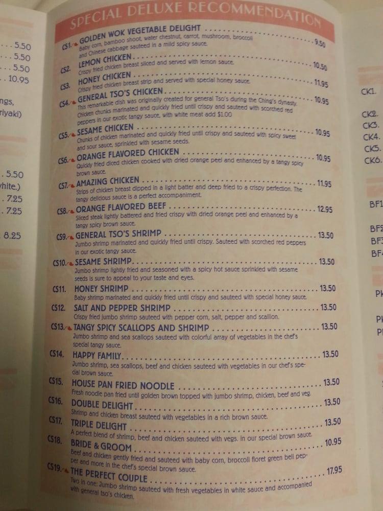 Menu at Golden Wok Chinese Restaurant, Morrisville, 140 Greene Plaza