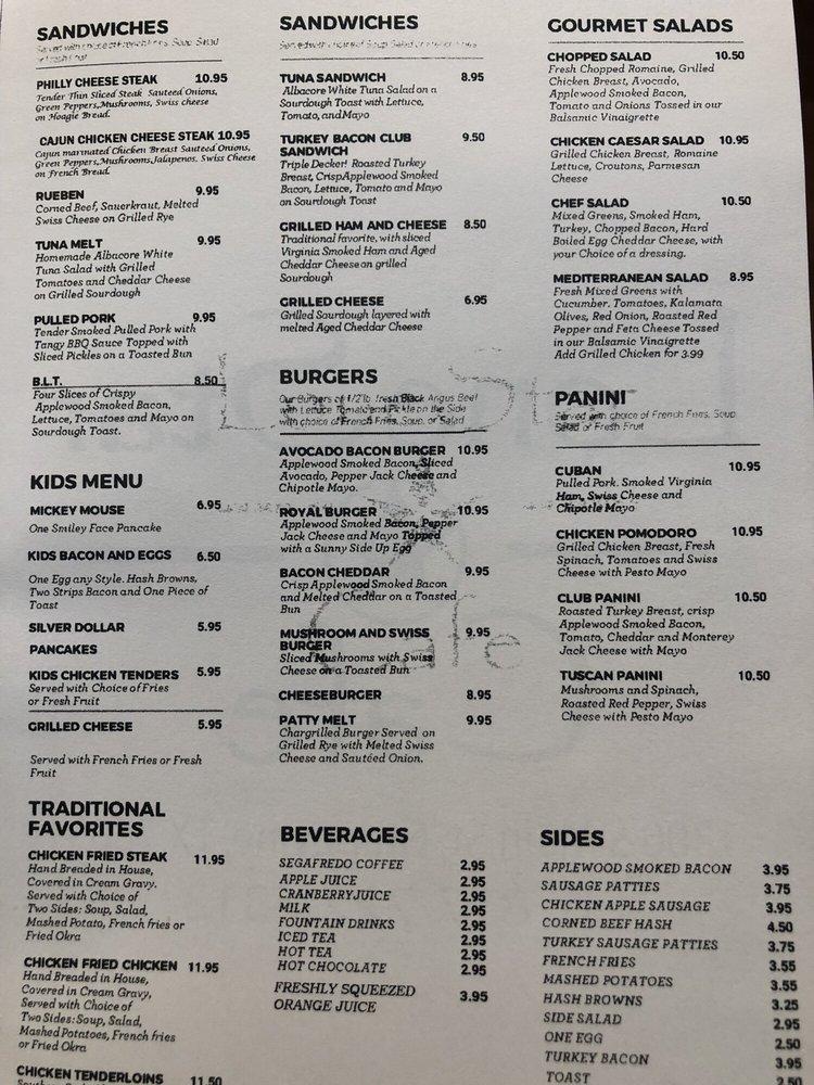 Menu at Lone Star Cafe, Grapevine