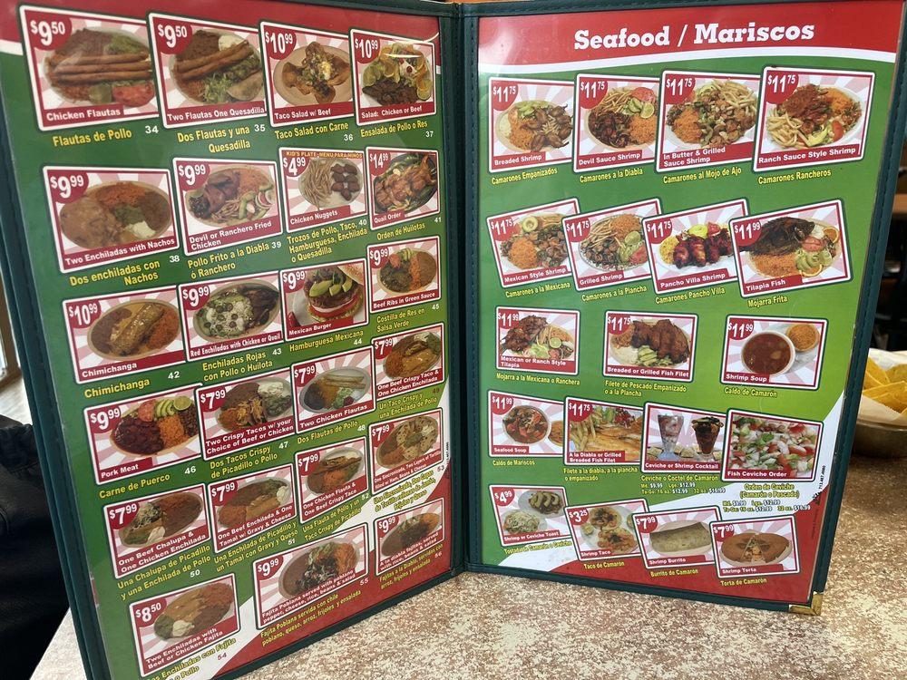Menu at Taqueria Y Restaurant El Sol De Mexico, Baytown, 501 N Alexander Dr