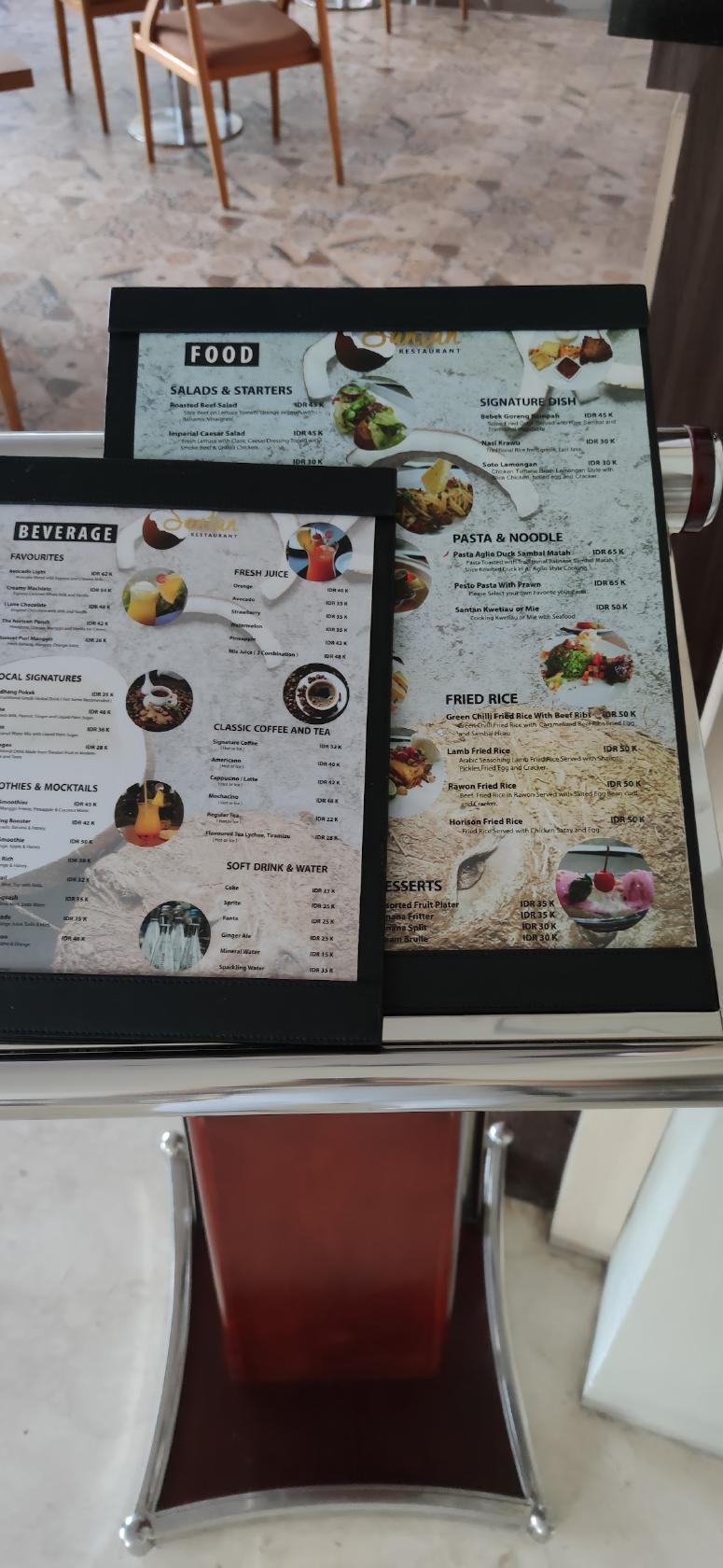 Menu at Santan Restaurant, Gresik