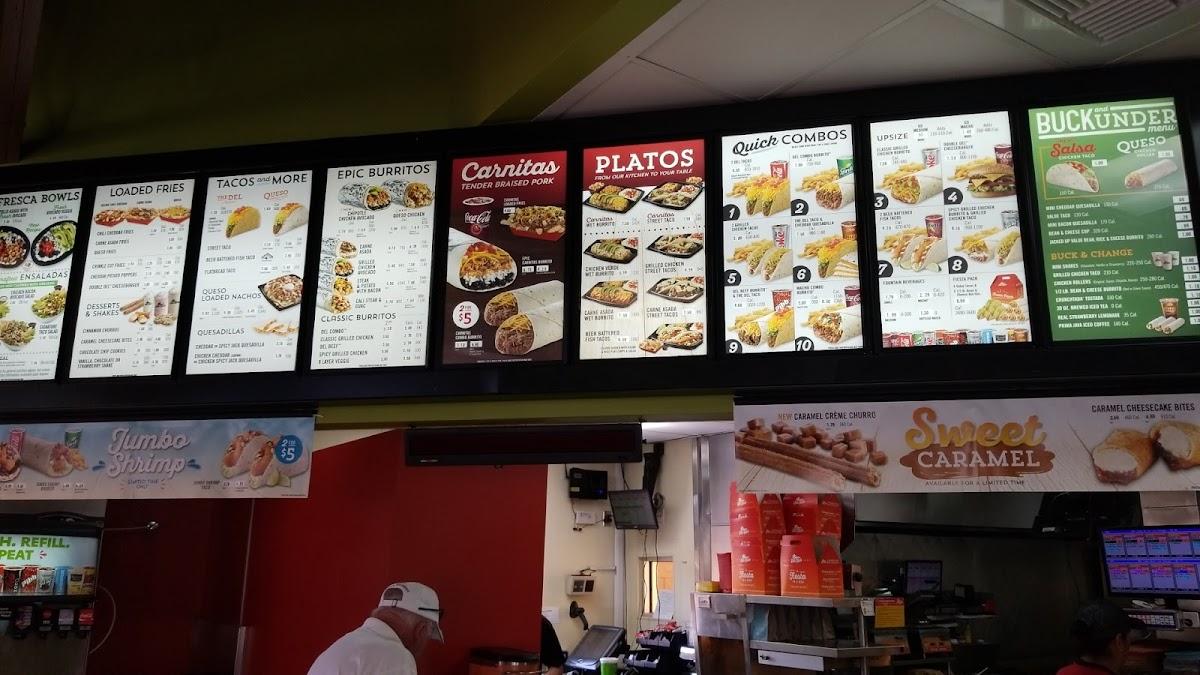 Menu at Del Taco restaurant, St. George, N Bluff St Bldg. 500
