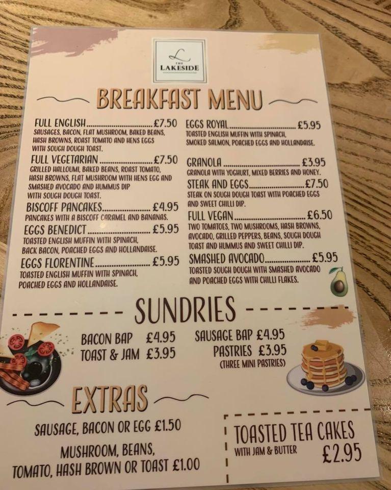 Menu at The Lakeside Inn pub & bar, Gateshead