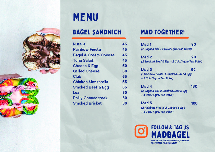 Menu at Mad Bagel - Bandung restaurant, Bandung