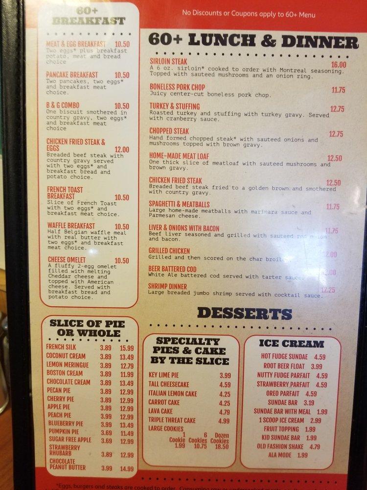Menu at Prescott Junction restaurant, Prescott