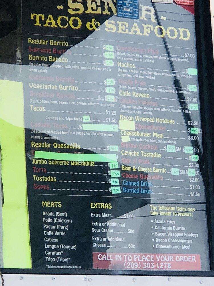 Carta del restaurante Senor Taco & Seafood, Hickman