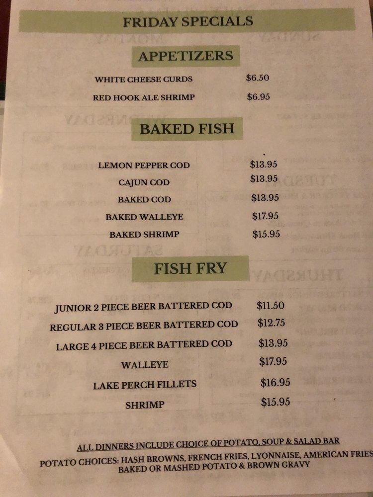 Menu at 4 Mile Restaurant & Bar, Eau Claire