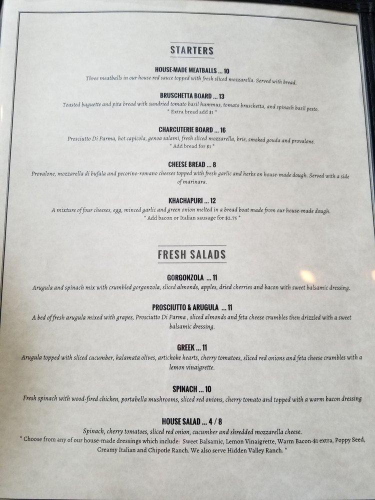 Menu at American Pie Wood-Fired Pizza pizzeria, Muskogee