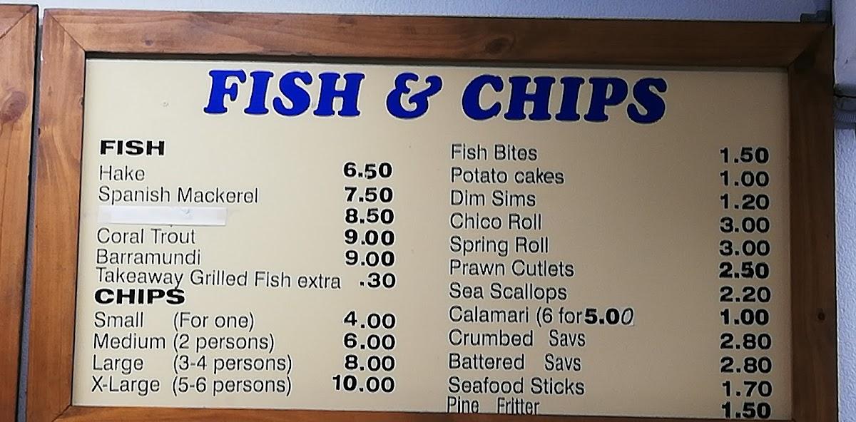Menu at Captain Cooks Diner fast food, Cairns North