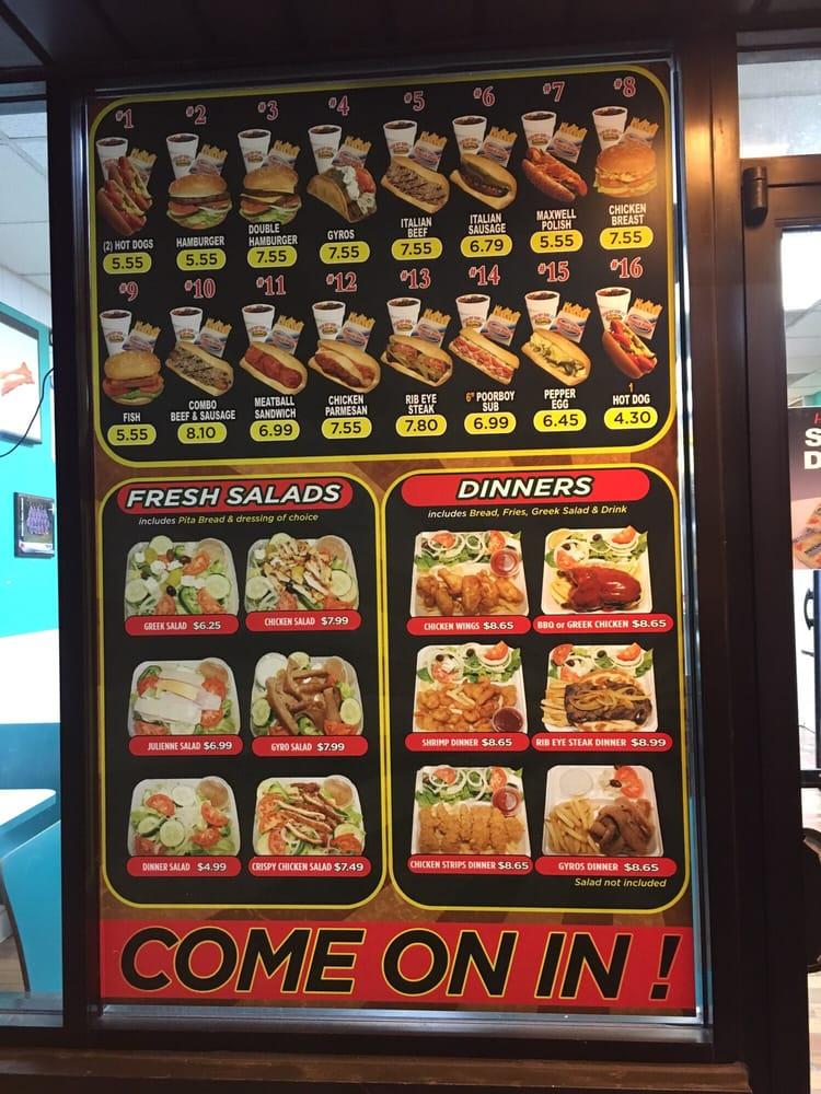 Menu at Poor Boy 2 fast food, Wheaton