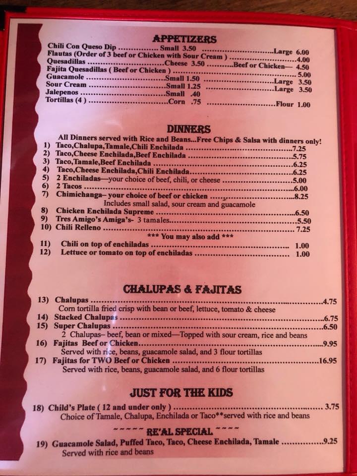 Menu at Ginger’s Taco & More restaurant, Atlanta
