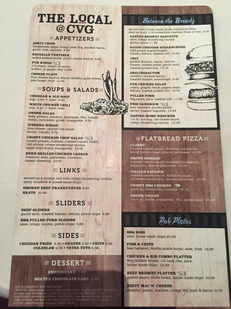 Menu at The Local Bar, Hebron