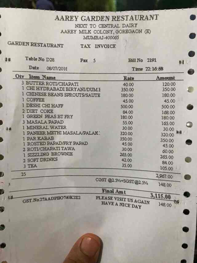 Menu at AAREY CAFE, Mumbai, Shop No 2 Unit