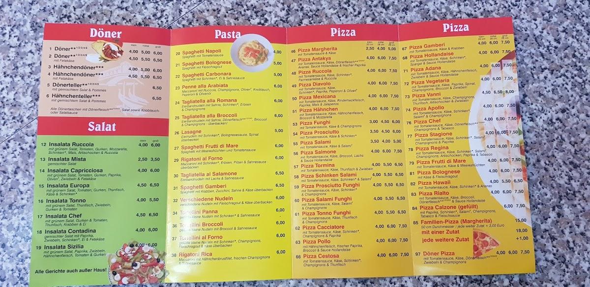 Speisekarte von Ponte Rialto restaurant, Ahaus