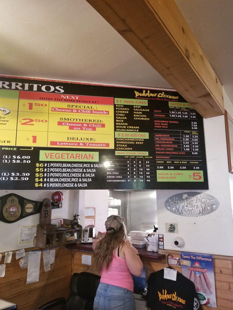 Menu at Bubba Chinos restaurant, Brighton, 201 S Main St