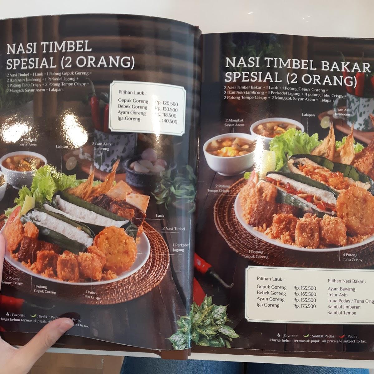 Menu at Fusia Rajanya Nasi Timbel Pakuwon City Mall restaurant, Surabaya