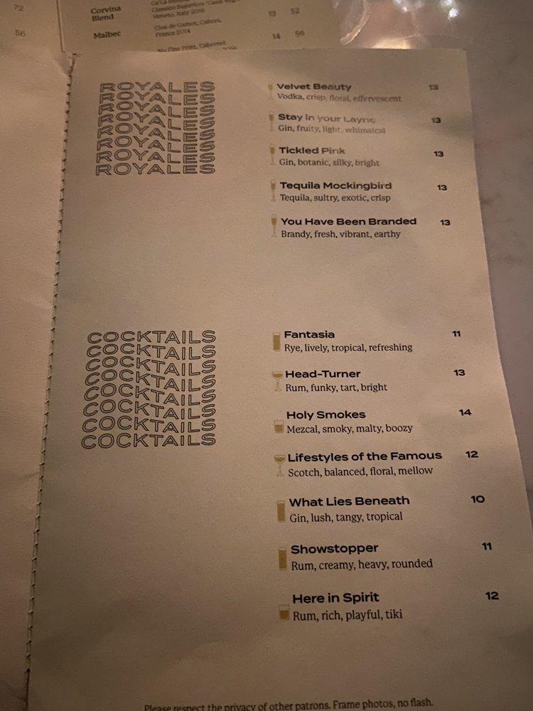 Menu at Ghost Baby pub & bar, Cincinnati