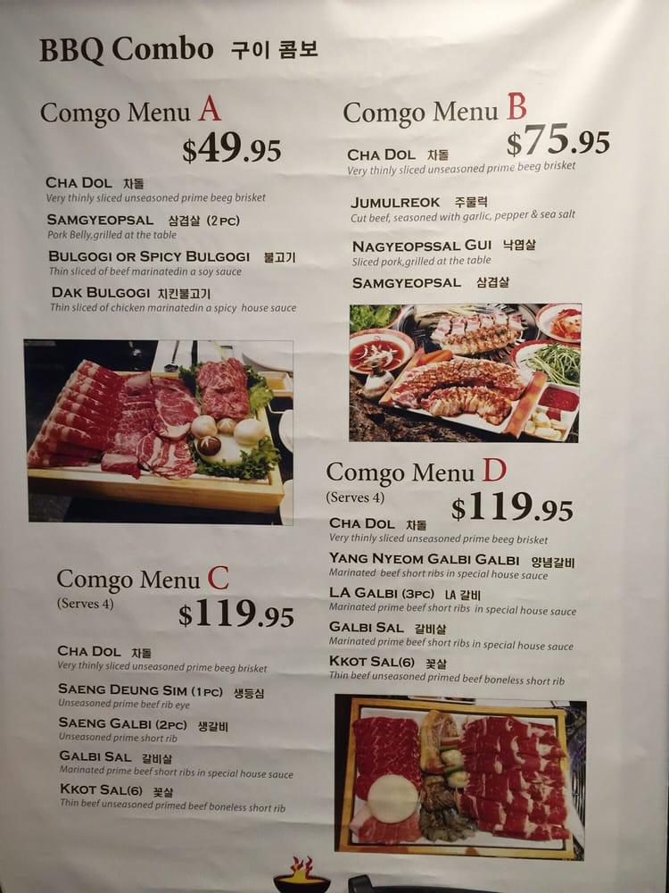 Menu at Top Chef Korean BBQ, Simi Valley