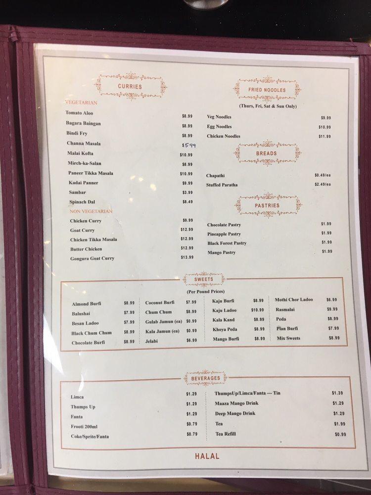 Menu at Apna Chat Bhavan restaurant, Beaverton