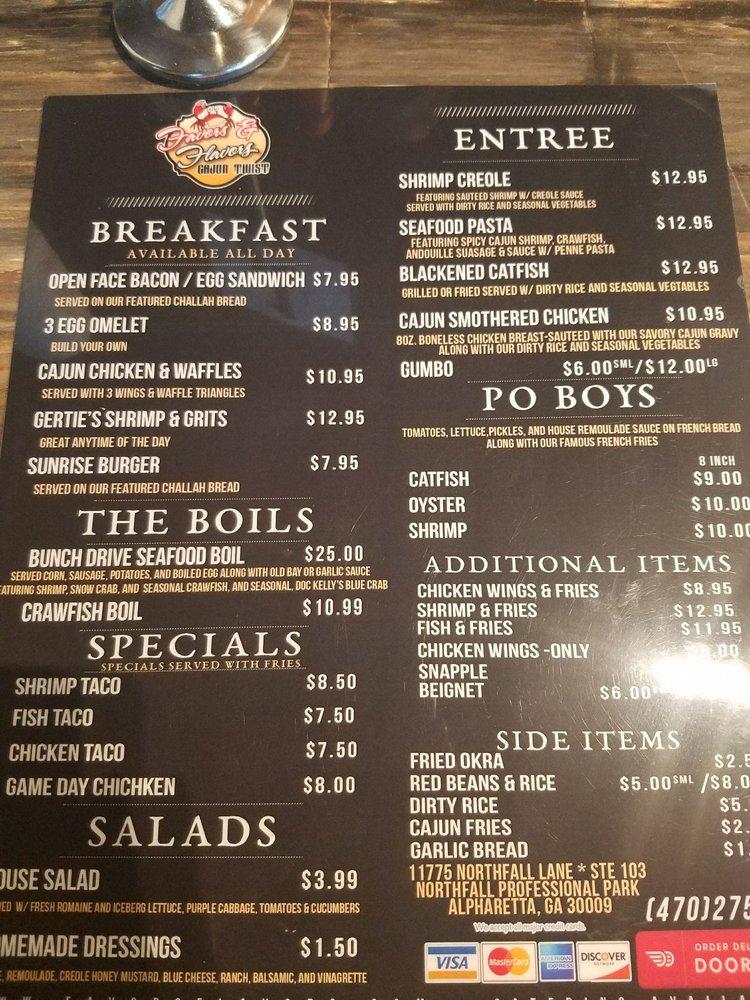 Menu at Favors and Flavors restaurant, Alpharetta
