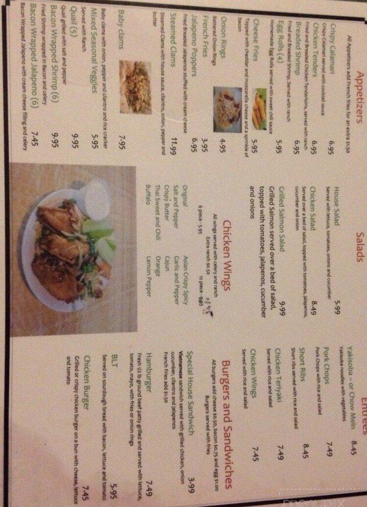 Menu at Burnett's Pub, Renton