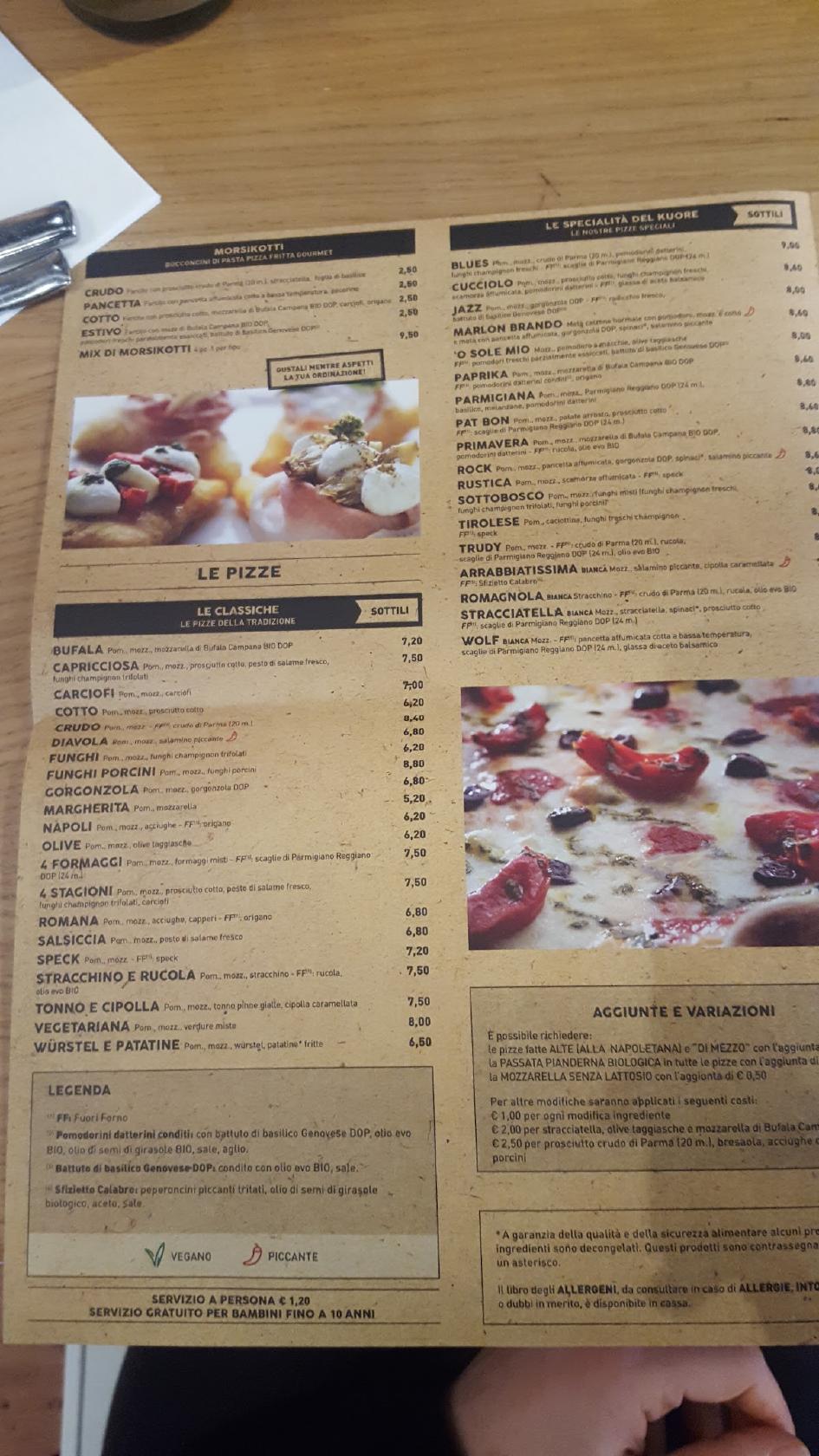 Menu da Pizzikotto Carpi ristorante, Carpi, Via Aldo Moro