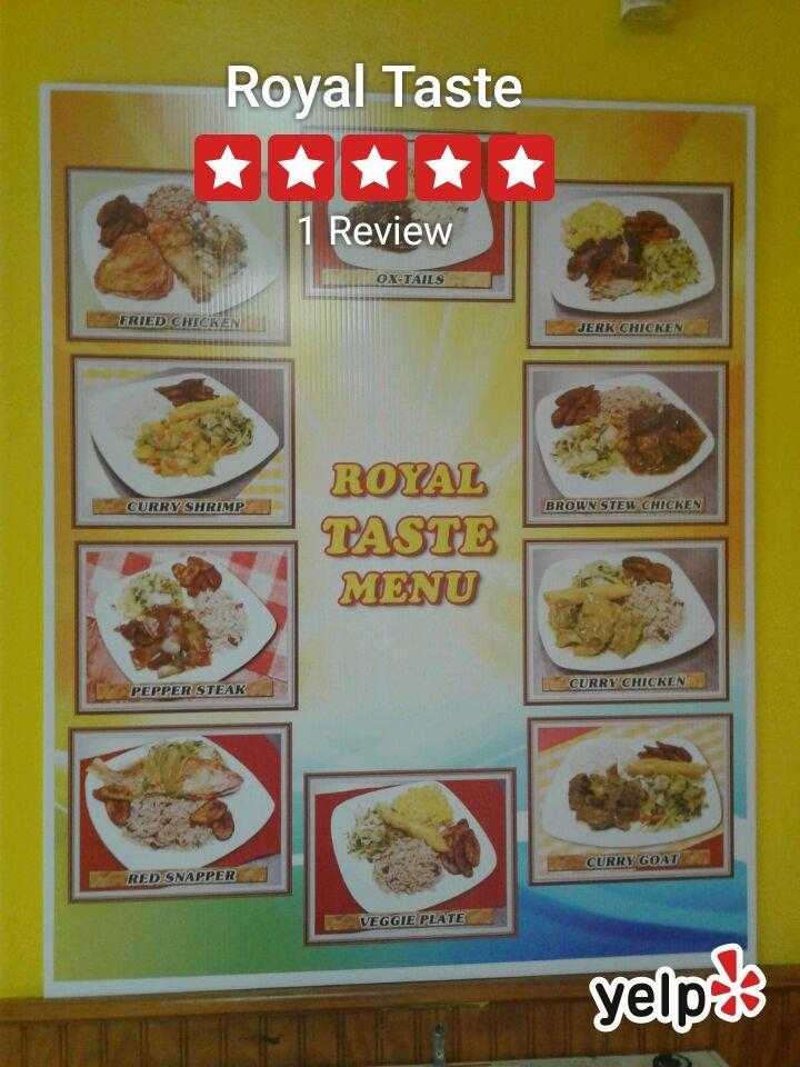 Menu at Royal Taste Caribbean Restaurant, Irvington