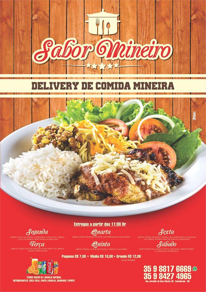 Menu at Sabor Mineiro restaurant, Camanducaia