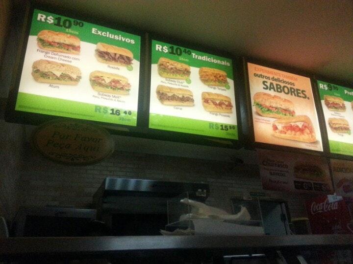 Menu em Subway restaurante, Planaltina, 201