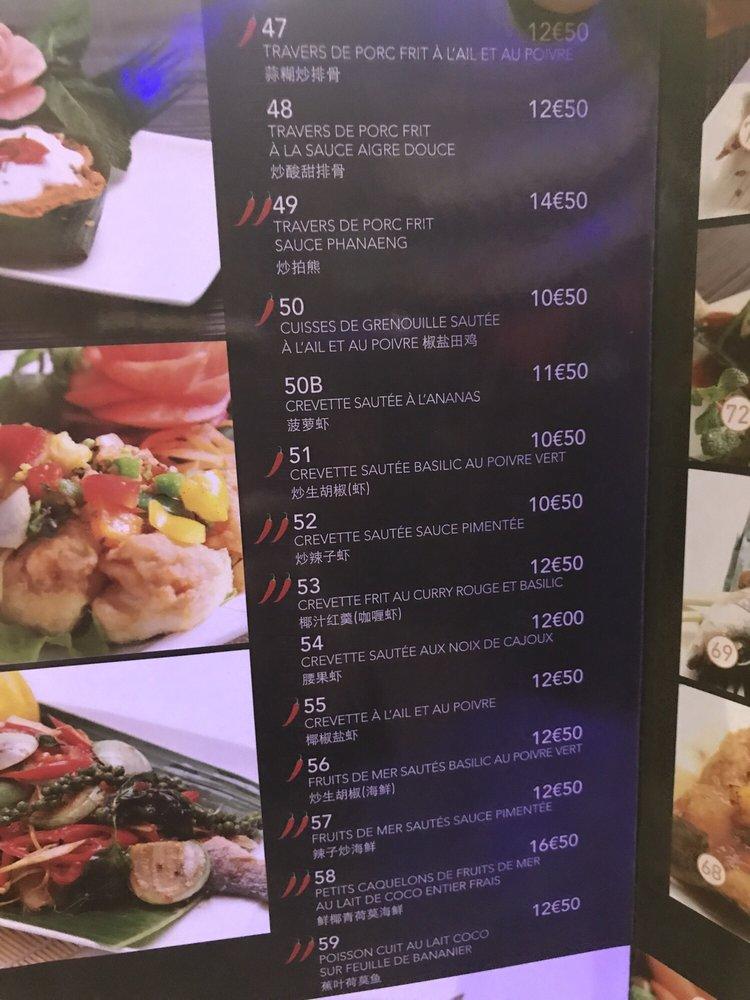 Menu au Thai Basilic restaurant, Tremblay-en-France, 20 rue des Buissons