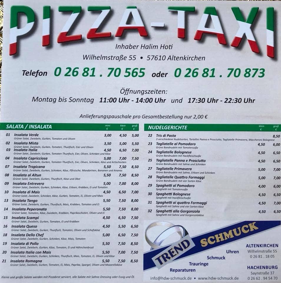 Speisekarte von Halim Hoti pizza, Altenkirchen (Westerwald)