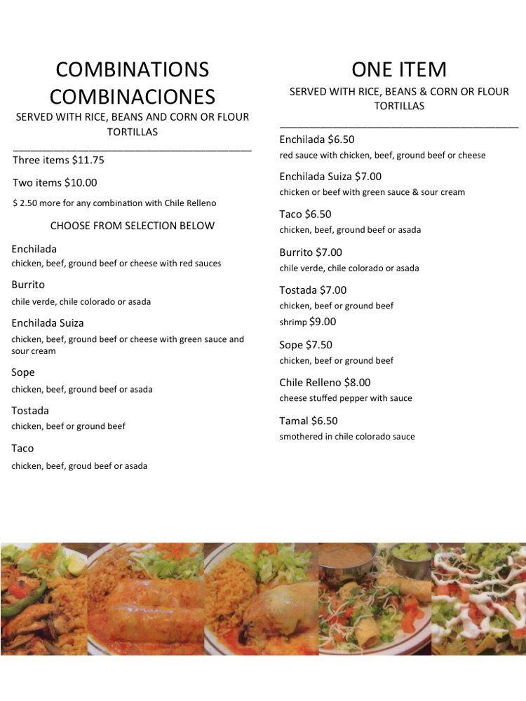 Menu at Jenny's Cafe, Delano, Ellington St