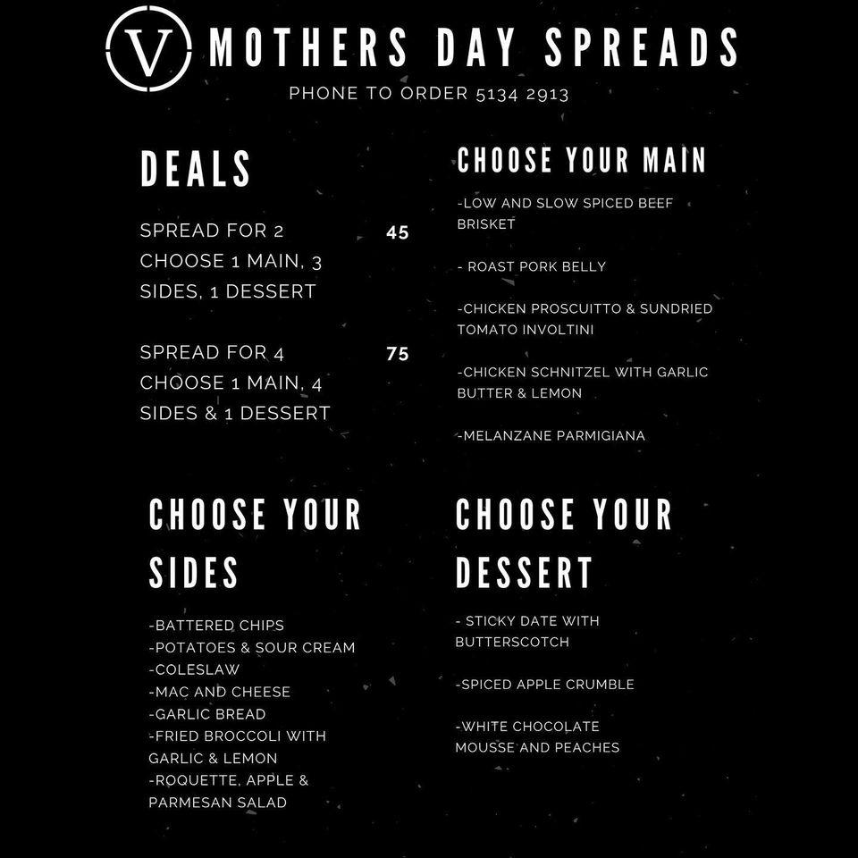 Menu at The Vault on Church restaurant, Morwell