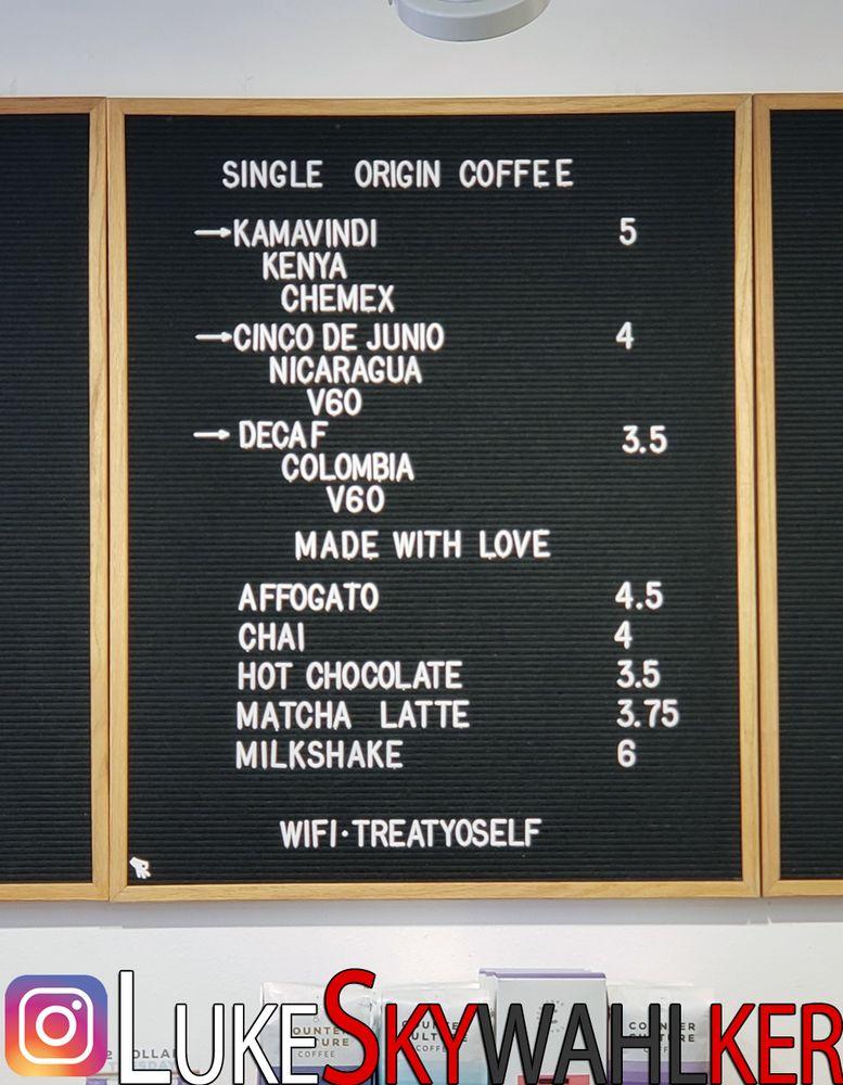 Menu at BrewLab Coffee cafe, Champaign