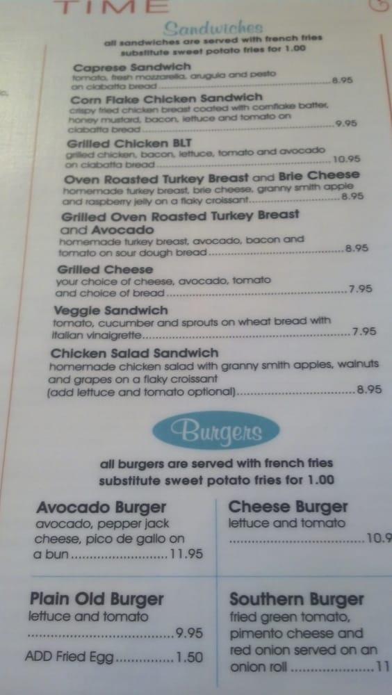 Menu at Doreen's Cup of Joe restaurant, Marco Island