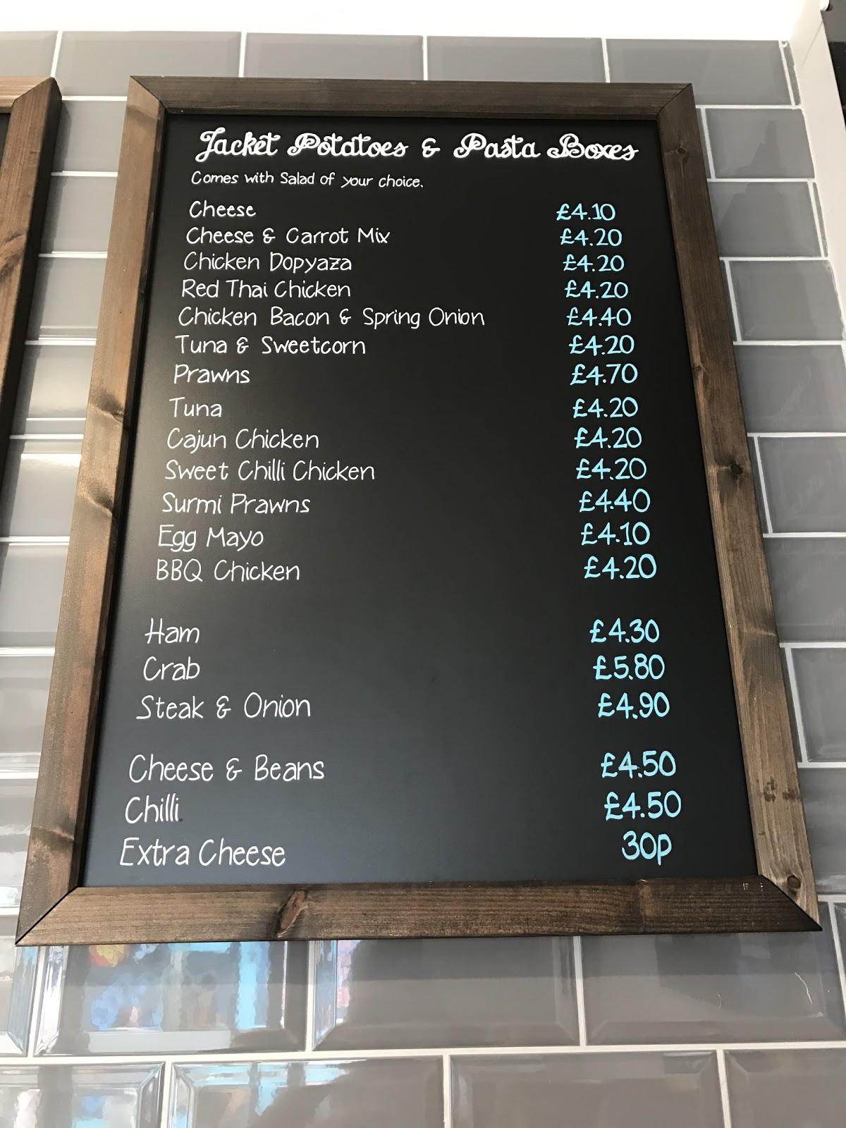 Menu at Loafers Sandwich Bar, Newquay