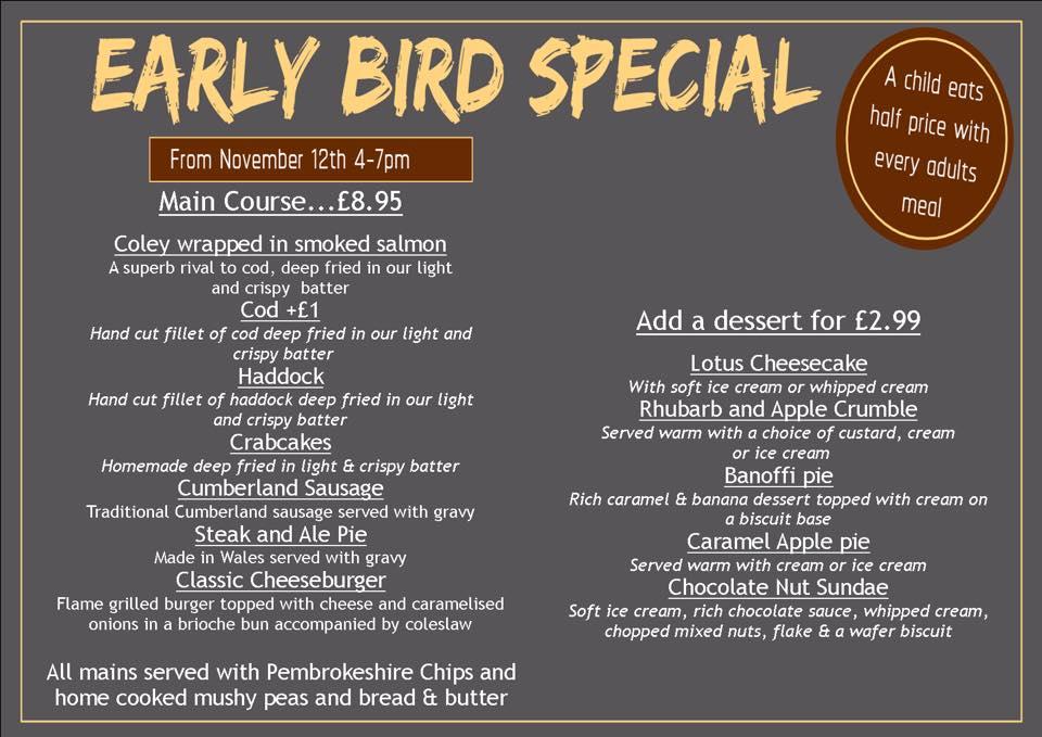 Menu at Something's Cooking restaurant, Letterston, 3 Haverfordwest Rd