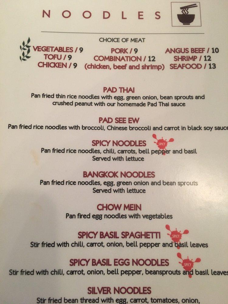 Menu at Thai Harbor Restaurant, Huntington Beach