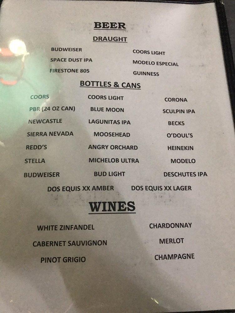 Menu at 5th Quarter Sports Bar & Grill, San Jose