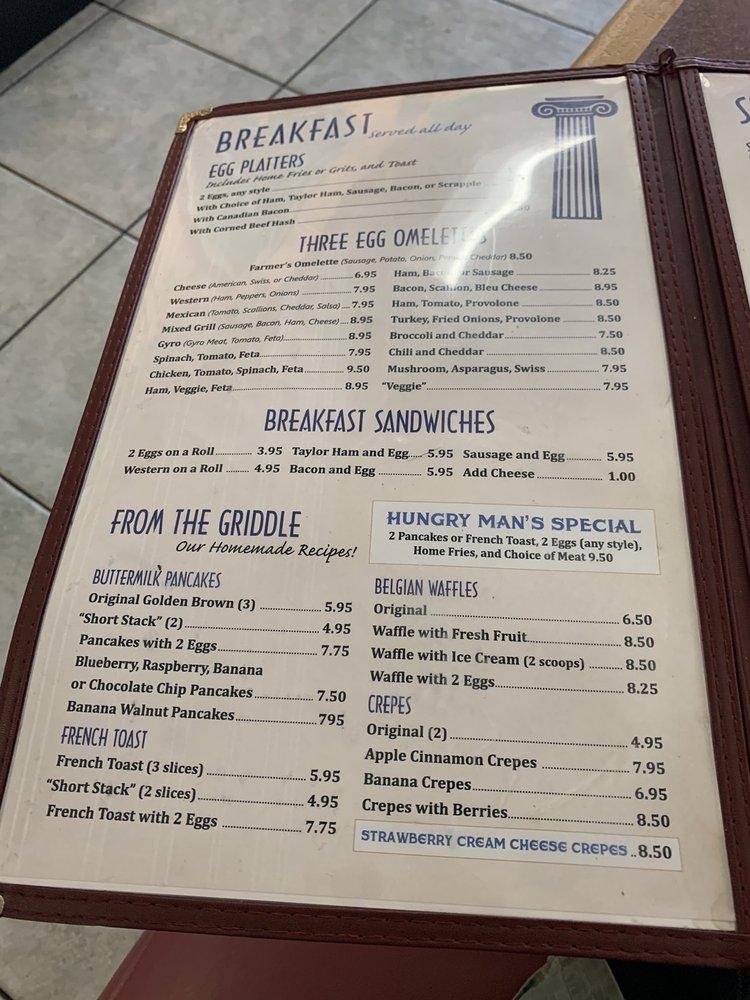 Menu at Galaxy Diner restaurant, Stuart