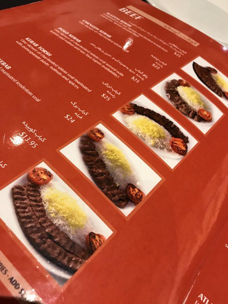 Menu at North Restaurant, Toronto