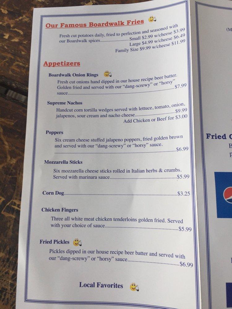 Menu at The Boardwalk Grill restaurant, Madeira Beach, 204 johns pass ...