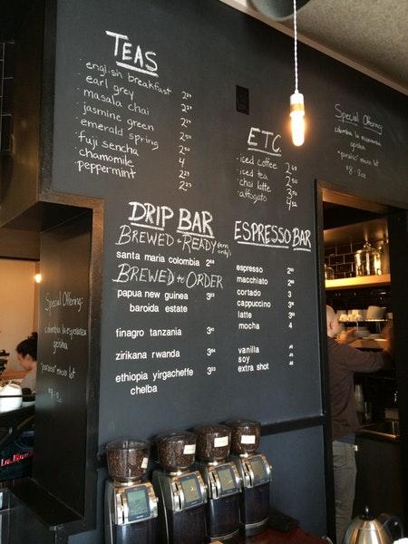 Menu at The Wydown Coffee Bar, Washington, 14th St NW