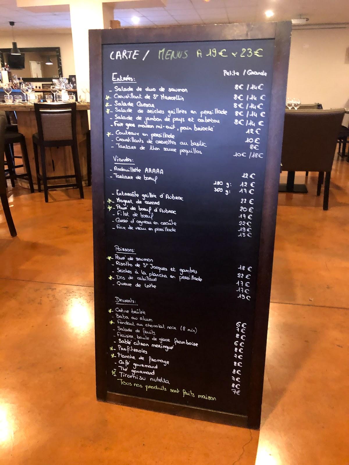 Carta de French Flair - Restaurant Baillargues, Baillargues