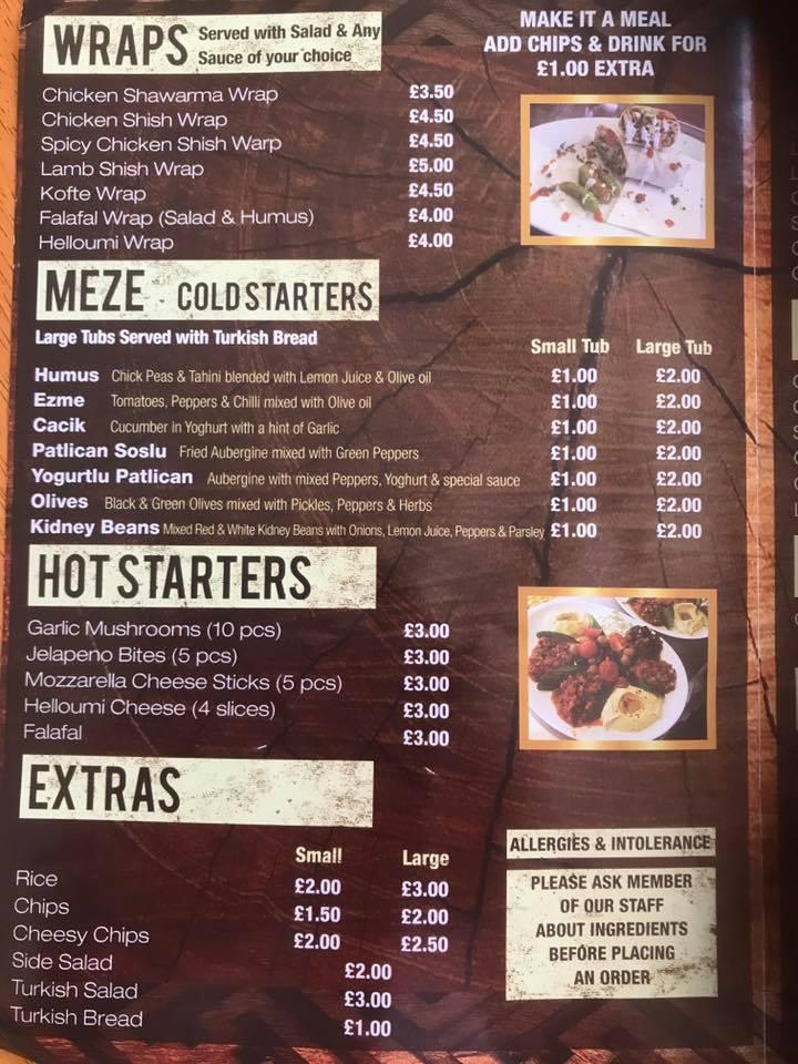 Menu at Lokma Mangal Leicester restaurant, Leicester