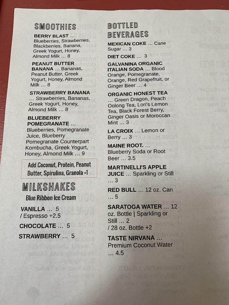 Menu at The Canning House restaurant, Forty Fort